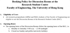 Discussion Rooms – Research Student Centre